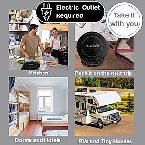 Nuwave PIC Flex Compact, Portable, Powerful Induction Cooktop With 9-inch Duralon Healthy Ceramic Non-Stick Fry Pan