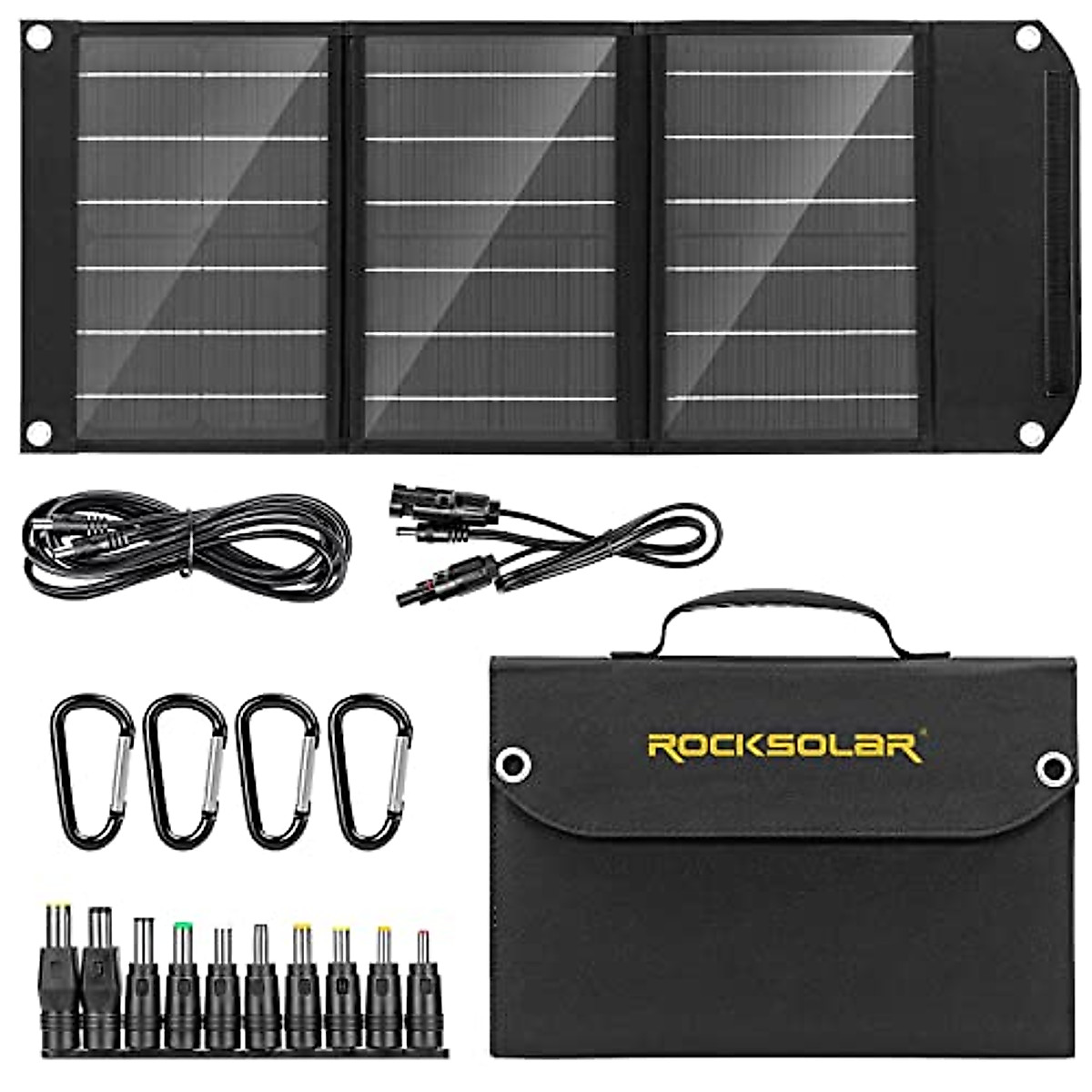 ROCKSOLAR WEEKENDER RS81 88Wh, 80W PEAK 120W, 24000mAh, AC/DC output + 5 USB, compact and ultra-lightweight (1.9LB), easily fits into a handbag/backpack, a perfect day-tripping companion.