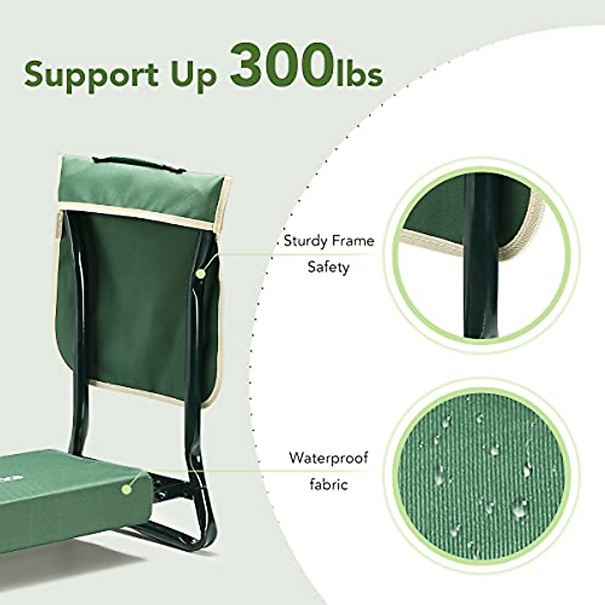 OasisSpace Folding Garden Kneeler and Seat (Green)