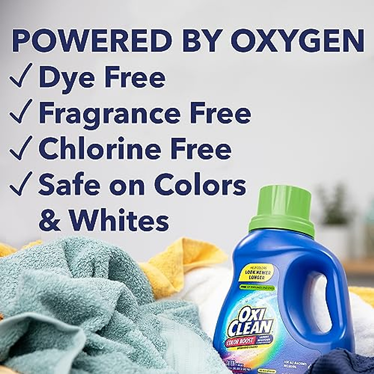 OxiClean Color Boost Laundry Brightener and Stain Remover Liquid Free, 45 fl oz