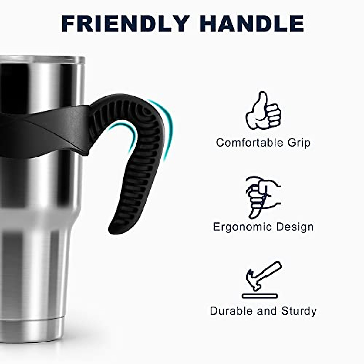 koodee 30 oz Tumbler with Lid and Straw Stainless Steel Double Wall Vacuum Insulated Travel Coffee Mug Cup with Handle, Spill Proof (30 oz Purple Pink)