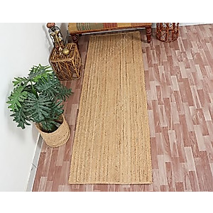 2x3, 2x4, 2x5, 2x6 Ft, 100% Natural Jute Runner Rug - Bohemian Jute Rug, Jute Runner Rug, Natural Fiber Runner Rug, Jute Braided Rug, Boho Decor Rug, Custom Size Rug (2x3 Ft, Area Rug)