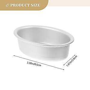 10pcs Oval Mold Circle Cake Pan Mini Cake Tins Metal Pan Round Cake Pans Mini Tart Pans for Baking Cake Mold Baking Cake Pans Cookie Cake Pan Cake Baking Pans Baking Pans Nonstick