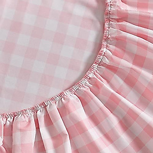 Eddie Bauer Kids - Twin Sheets, Stain Resistant Kids Bedding, Ideal for Toddler Bedding Set (Poppy Plaid Pink, Twin)
