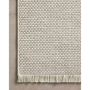 Loloi Amber Lewis x Loloi Malibu Collection MAB-05 Tan / Dove, 8'-10" x 12'-2", Indoor/Outdoor, Area Rug