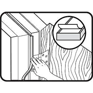 M-D 02311 Closed-Cell Weather-Strip, 3/4 in W X 10 ft L X 1/2 in T, Grey, Packaging May Vary