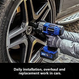 AVID POWER 20V Cordless Angle Grinder w/4.0A Battery & Fast Charger Bundle with 20V Cordless Impact Wrench w/Max Torque 330 ft lbs (450N.m)