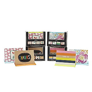 Hallmark Blank Cards (Stripes, Dots, Flowers, 40 Cards with Envelopes), Model Number: 5WDN2067