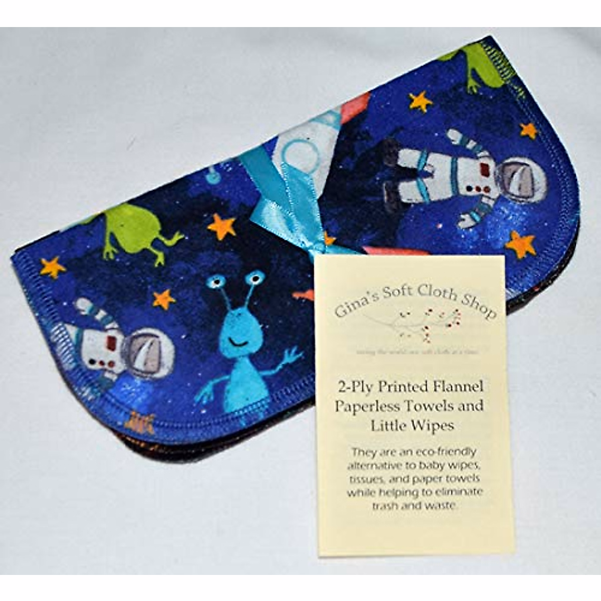 2 Ply Printed Flannel 8x8 Inches Set of 5 Out of This World