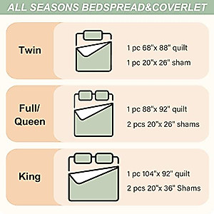 Exclusivo Mezcla Ultrasonic Reversible 3 Piece King Size Quilt Set with Pillow Shams, Lightweight Bedspread/Coverlet/Bed Cover - (Grey, 92"x104")