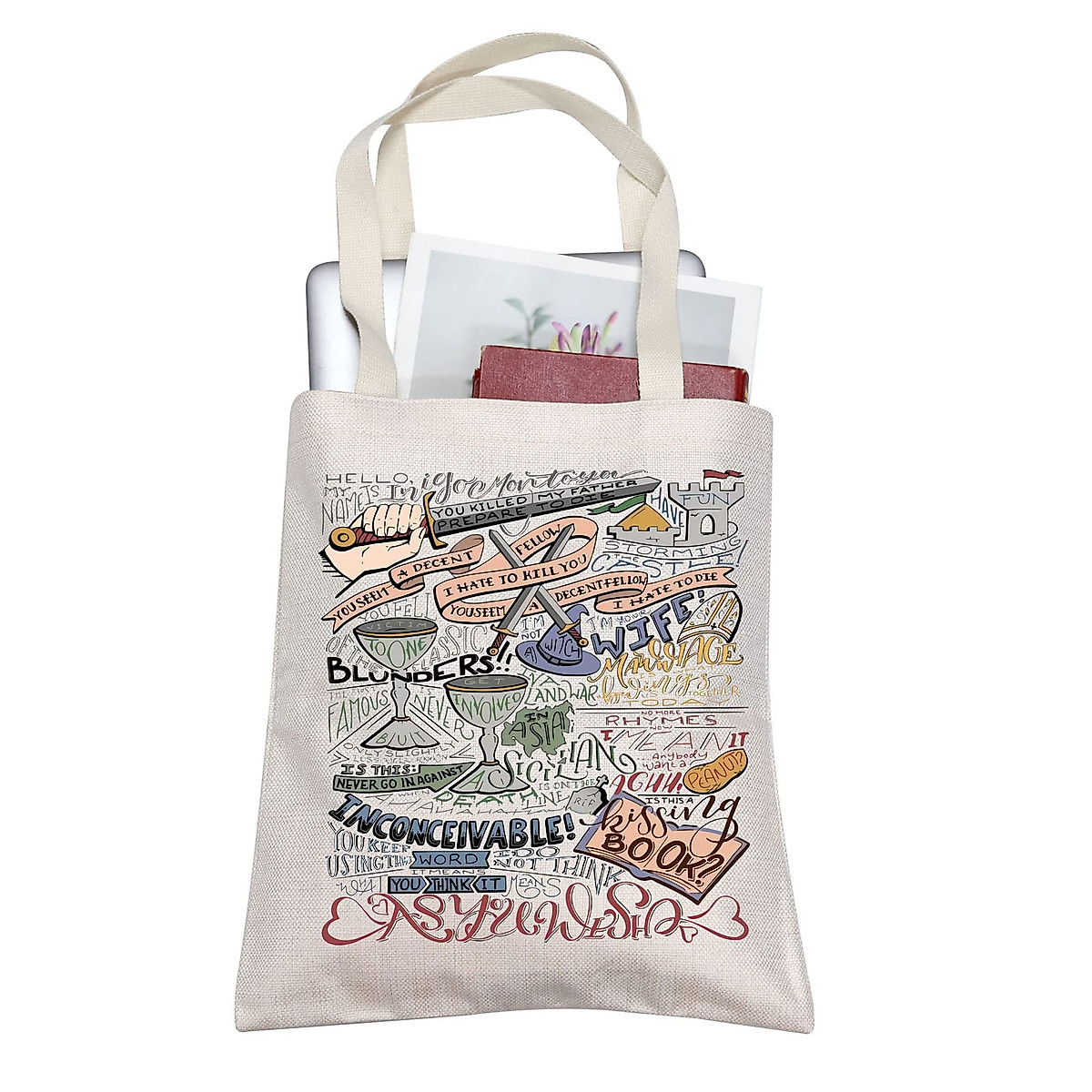 TOBGB Funny Classic Movie Gifts Princess Bride Inspired Tote Bag Gift For Princess Bride Fan Bride Gifts Princess Lover Gift (Princess Tote)