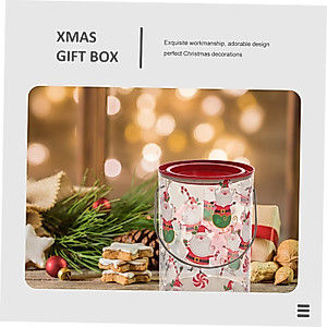 NOLITOY 8pcs Portable Cylinder Cookie Boxes Plastic Cookie Jar Sealed Containers for Food Pantry Sugar Jars Christmas Biscuit Tins Tinplate Lid Canister for Candy Mini Pvc