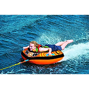 WOW Sports - Lil' Skipper Inflatable Towable Tube - 1 Rider - Perfect For Kids & Adults - Soft Top - Boating Accessory