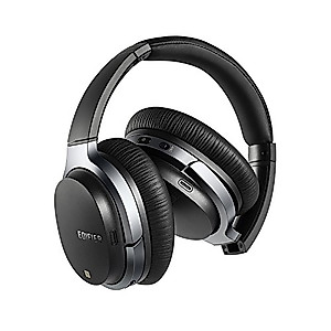 Edifier W860NB Active Noise Cancelling Over-Ear Bluetooth aptX Headphones with Smart Touch - Black