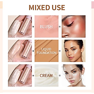 Unyoke Liquid Highlighter Stick, Matte Finish, Cream Formula, 02#, Waterproof, Full Coverage, Body & Face Makeup