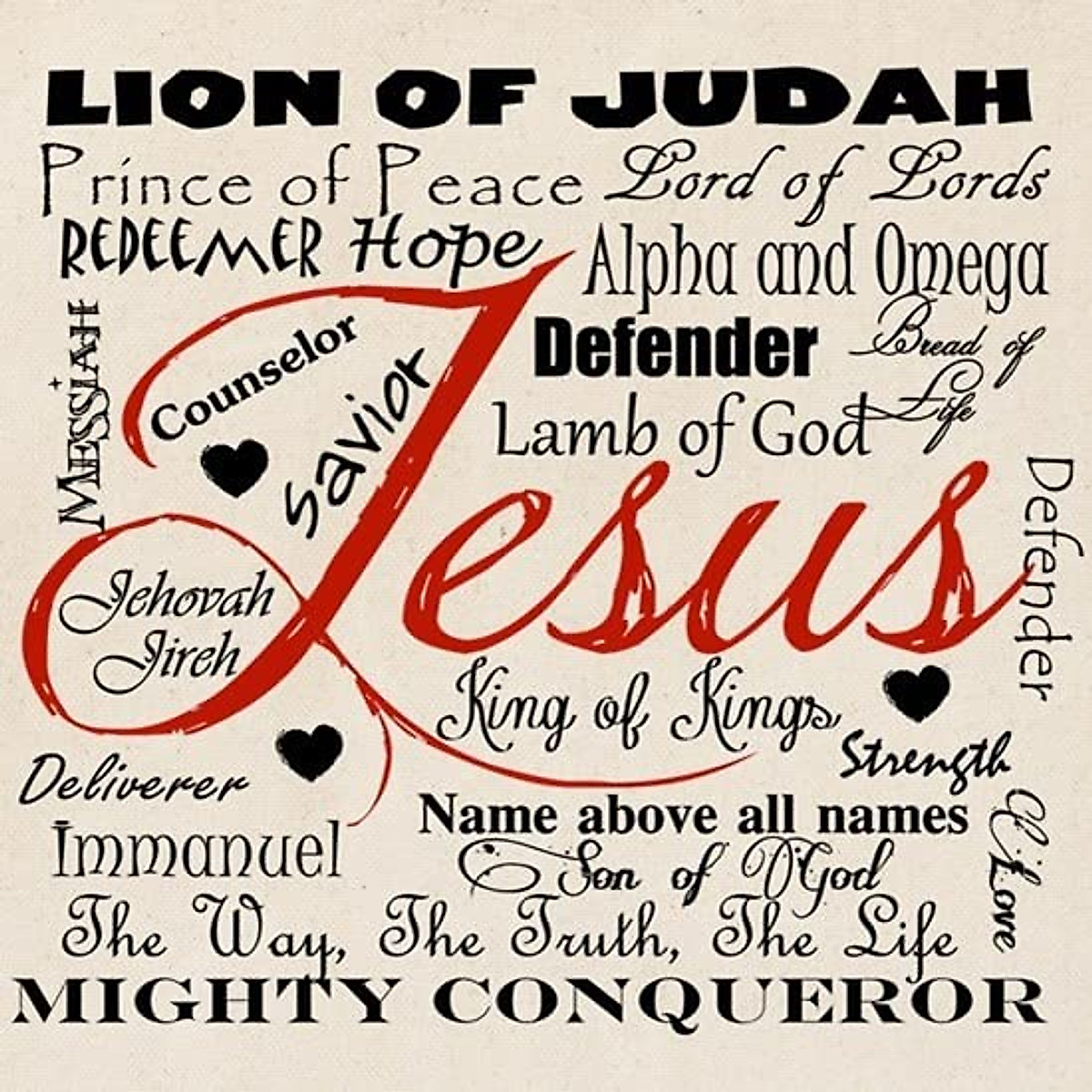 CafePress The Name Of Jesus Tote Bag Natural Canvas Tote Bag, Reusable Shopping Bag