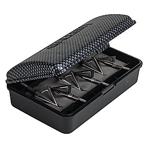 Allen Company Titan™ Broadhead Box & Caddy, Holds 6 Broadheads, Broadheads with Closed Width Up To 1-3/8 inches, Carbon Fiber