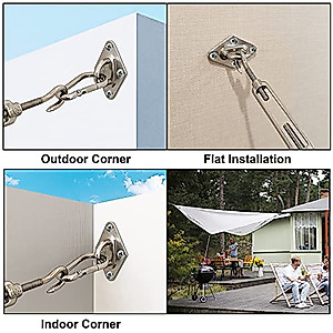 yofit Shade Sail Hardware Kit 5 inch for Triangle Rectangle Sun Shade Sail Installation, 304 Grade Stainless for Garden Outdoors, 80 Pcs (80 pcs)