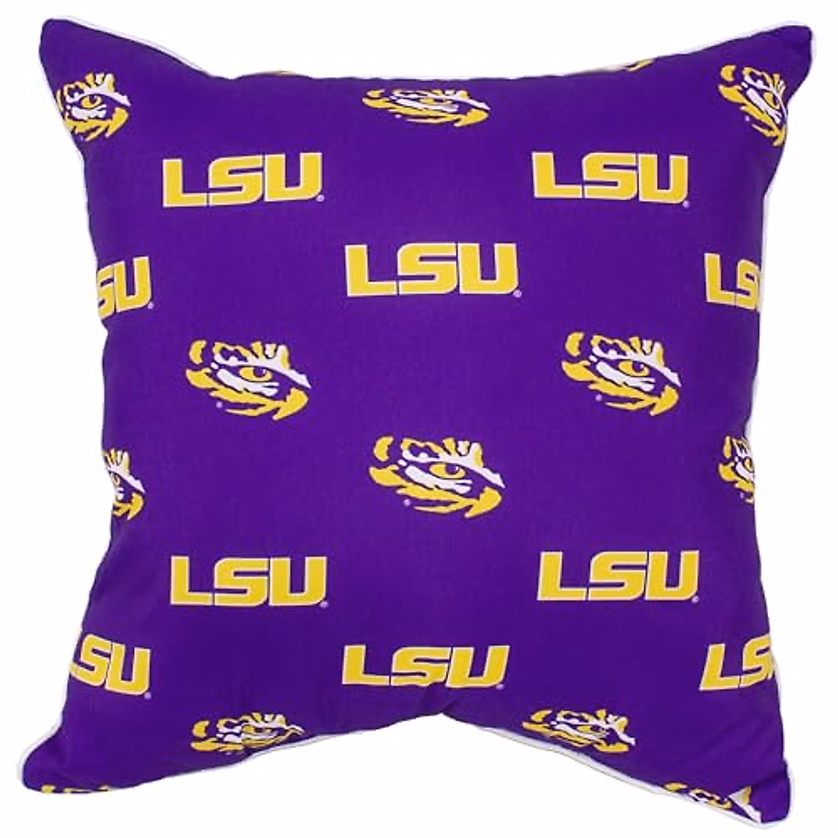 College Covers Single Decorative Pillow Pillow, Square, LSU Tigers