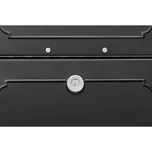 Architectural Mailboxes Oasis TriBolt Galvanized Steel, Locking Post Mount Mailbox, Compatibility Code H, 620020B-10, Black, Extra Large Capacity