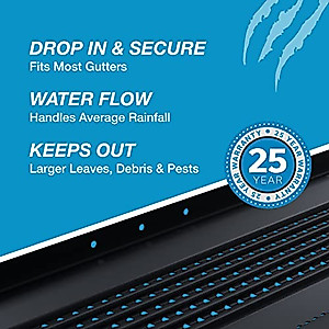 All-Aluminum, Raptor Gutter Guard in Black. Fits a 5" Gutter -48ft to a Box