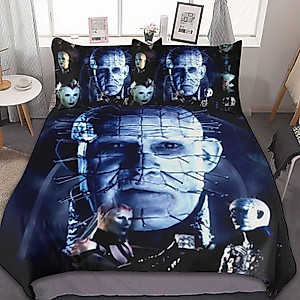 gscm Hellr_aiser 3 Pieces Bedding Sets 86"x70" 1 Duvet Cover and 2 Pillow Shams Funny Bedroom Accessories