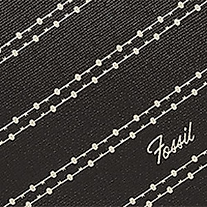 Fossil Women's Kinley Faux Leather Large Crossbody Purse Handbag, Black Signature Print (Model: ZB1643104)