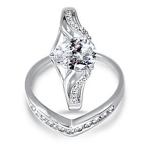 His and Hers TRIO Wedding Rings Set Her Sterling Silver Black Stainless Steel Band for Him