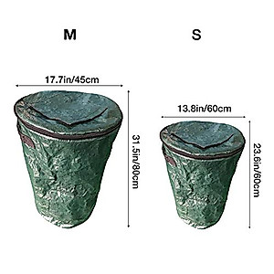 isilky Collapsible Compost Bin -Yard Waste Can with Zipper Composting Fruit Kitchen Waste Fermentation Secrets Growers Bags for Garden Odorless Compost Pail