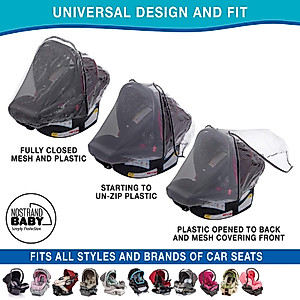 Baby Child Car Seat Rain Cover for Doona Car Seat Protects Insect Screen, Waterproof, Travel