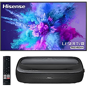 Hisense 100L9G 100" Laser TV TriChroma 4K Projector & DLT100B 1.0 Gain ALR Screen Bundle with 2 YR CPS Enhanced Protection Pack