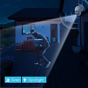 Auto Tracking WiFi IP Camera Pan Tilt Security Camera, 3MP 2K Dome Surveillance Cam, Two Way Audio Motion Detection Clear Night Vision IP66 Outdoor Waterproof by Tuya Smart App