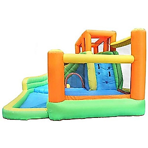 for Kids Kids Bouncy Castle Inflatable Castle Family Children's Playground Outdoor Play Equipment Small Trampoline Slide Combination Inflatable Bouncer Summer