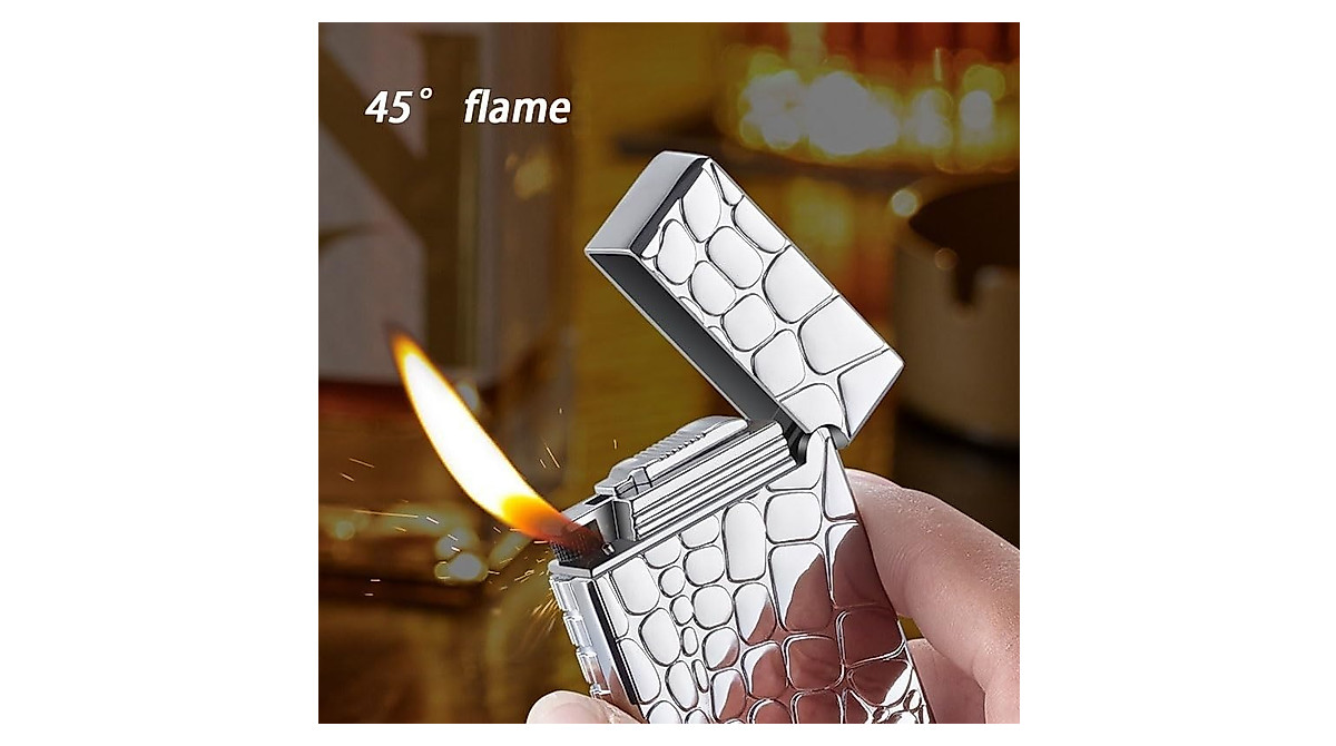 UANGLI Butane Lighter - Stylish Flip-Top, Reusable & Easy to Use