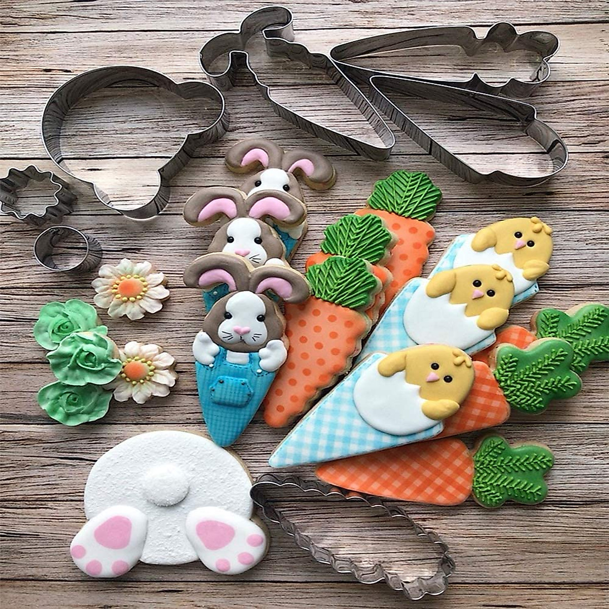 LILIAO Easter Platter Cookie Cutter Set - 7 Piece - Stainless Steel - by Janka