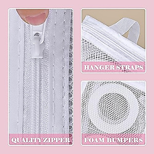 Yonchic 2-Piece Sneaker Washing Bag, Fabric Durable and Reusable Mesh Laundry Bags with Zipper, Travel Organization Bag (1 Large and 1 Medium)