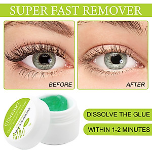 GEMERRY Lash Glue Remover 5g Cream Eyelash Glue Remover Gentle Formula Cream Remover for Sensitive Skin Fast Disslove Lash Remover for Lash Extensions(Aloe)