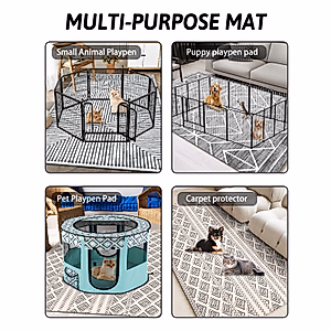 BNOSDM 79" X 55" Washable Bunny Cage Liners Large Rug for Rabbits Large Non Slip Pad for Bunnies Resuable Rabbit Liner for Chinchillas Cats Guinea Pigs Ferrets Dogs