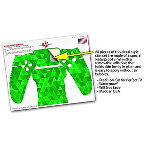 WraptorSkinz Skin Wrap compatible with Sony PS5 DualSense Controller Triangle Mosaic Green (CONTROLLER NOT INCLUDED)