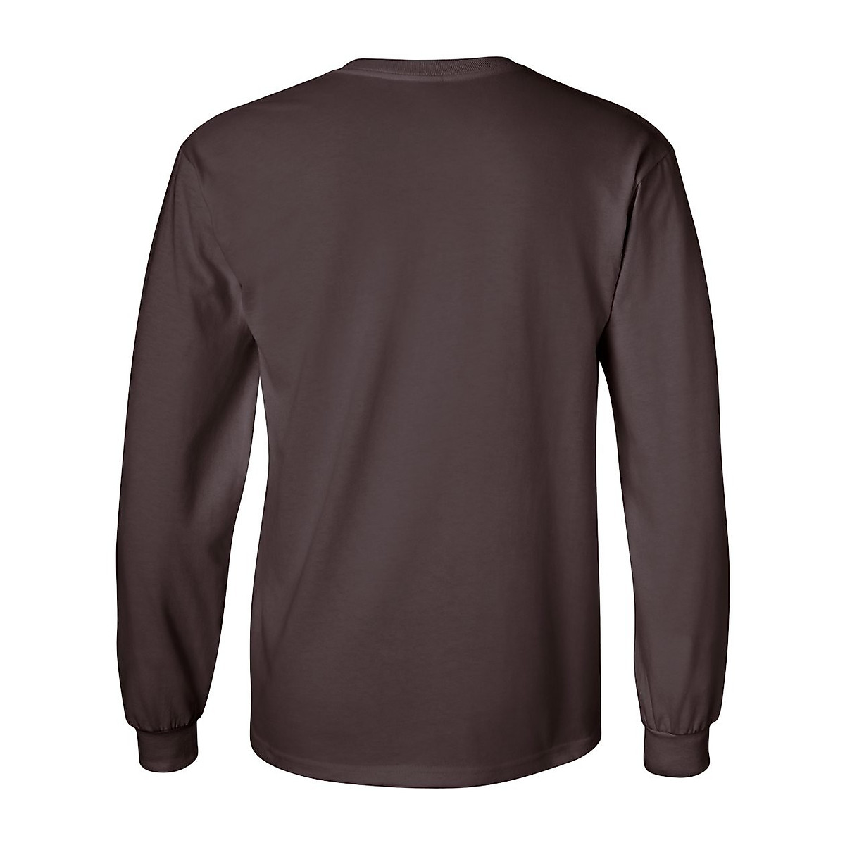 Gildan 100% Cotton Long-Sleeve T-shirt (G2400) Tee X-Large Dark Chocolate