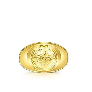 Chow Sang Sang 999.9 24K Solid Gold Price-by-Weight 3.74g Gold Yuanbao Gold Ingot Gold Ornament for Women and Men 93962O