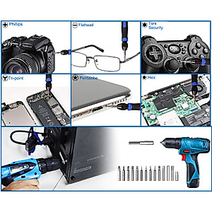Kaisi 136 in 1 Electronics Repair Tool Kit Professional Precision Screwdriver Set Magnetic Drive Kit with Portable Bag