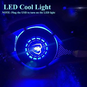 SVYHUOK Wired Gaming Headset for PS4, Over-Ear PC Headphones As Gifts for Kids Teens, Gamer Headset with Mic LED Light 3D Bass Surround Sound, Memory Foam Earpad for Mac, Laptop, Mobile (Black Blue)