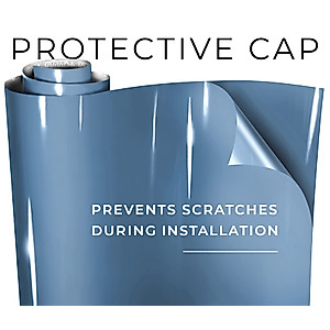 VViViD+ Ultra Gloss China Blue 1ft x 5ft Vinyl Car Wrap Premium Paint Replacement Film Roll with Nano Air Release Technology, Stretchable Protective Cap Liner, Self Adhesive, Indoor Outdoor