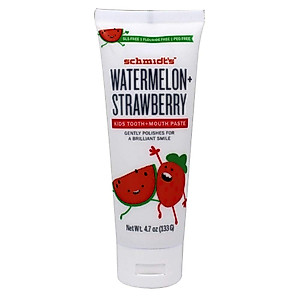 Schmidt's Deodorant Toothpaste Kids Watermelon Strawberry, 4.7 Ounce
