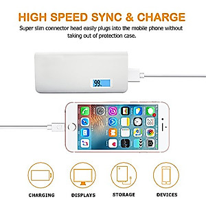 Sundix iPhone Charger, 5 Pack 6ft Lightning Cable iPhone Charging Syncing Cord Charger Cable Compatible iPhone X 8 8Plus 7 7Plus 6S 6Splus 6 6Plus SE 5 5S 5C More