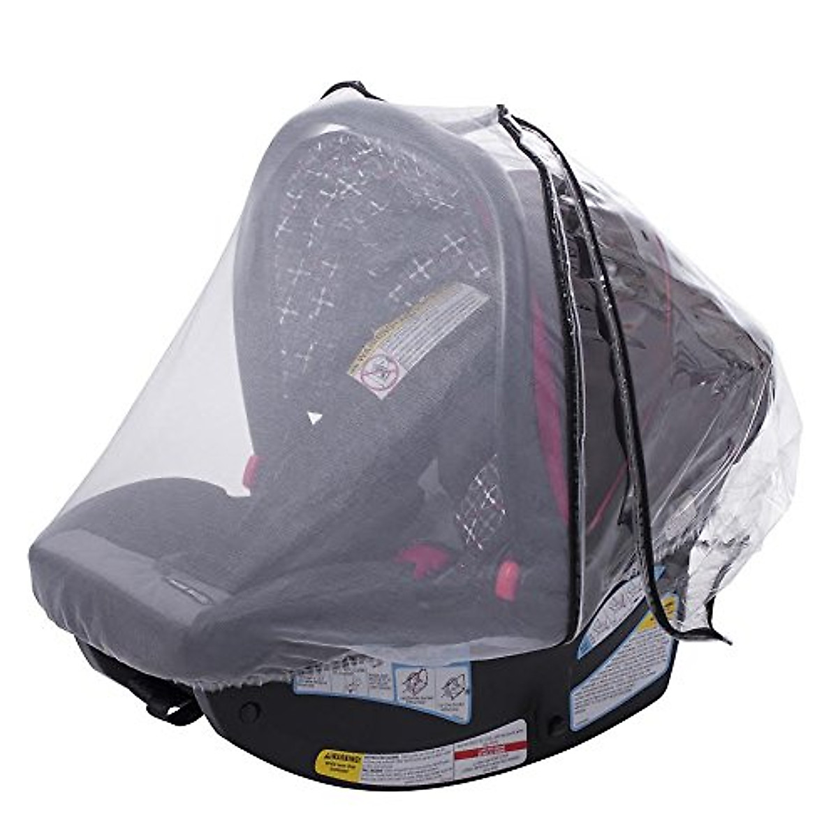 Infant Carrier Car Seat Rain & Weather Sheild Cover 2-In-1, Plastic & Net