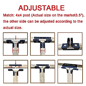 Chooglkj 2Pack Pergola Brackets Kit Outdoor Pergola Corner Brackets 3-Way T Brackets for 4x4(Actual:3.5 Inch) Wood Beams Tree Houses Modular Modern Pergola Hardware