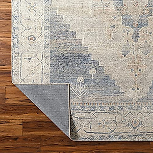 Becki Owens x Surya Luca Medallion Area Rug , 7'10" x 10', Pewter