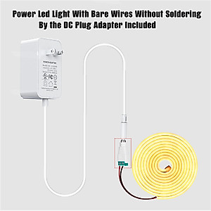 12v 3A Power Supply AC Adapter, GXILEE UL Listed 12 Volt 3 Amp Power Supply for DC 12v LED Light, Security Camera, Come with 5.5mm x 2.1mm Connector Plug Adapter(5Ft White AC Adapters, 36 Watt Max)